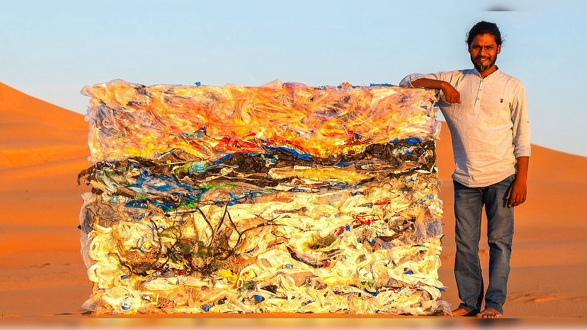 Art for Change: Delhi-based artist uses Plastic Waste to create Artwork ...